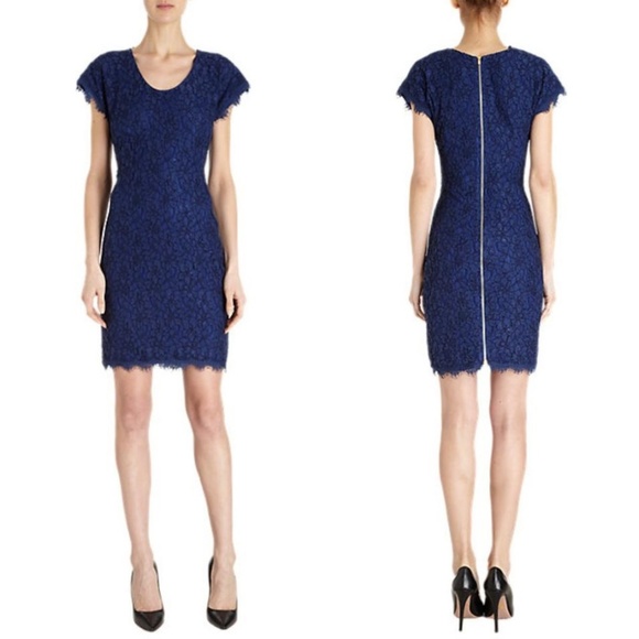 Diane Von Furstenberg | Dresses | Diane Von Furstenberg Wanda Blue Moon ...